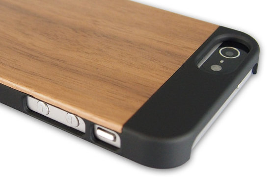 Customized iPhone 5 / 5S Wooden Back Case , Rugged Mobile Cell Phone Back Covers