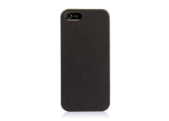 Black Color Leather Apple Iphone Protective Cases With PC Shell Iphone5 / 5s