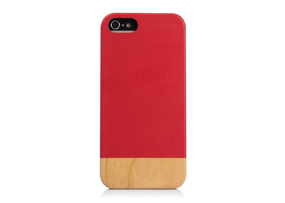 Light weight Wooden Back PC Case protective phone cases for iphone 5