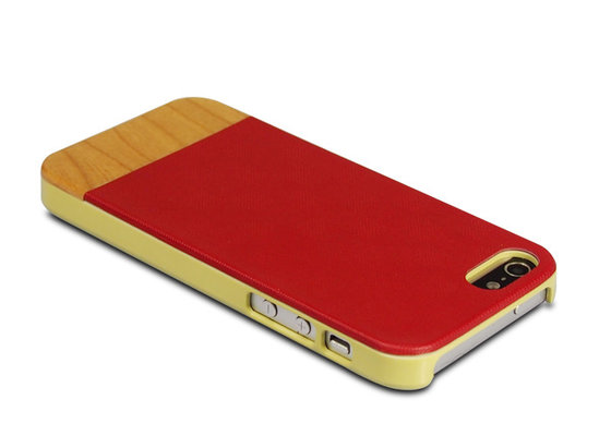 Light weight Wooden Back PC Case protective phone cases for iphone 5