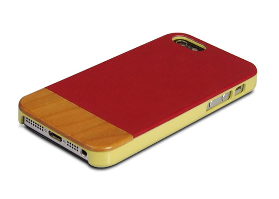 Light weight Wooden Back PC Case protective phone cases for iphone 5