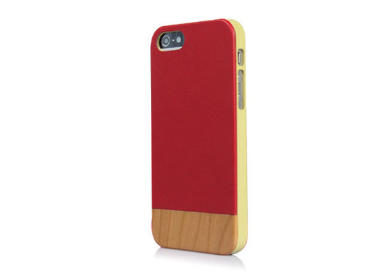 Light weight Wooden Back PC Case protective phone cases for iphone 5