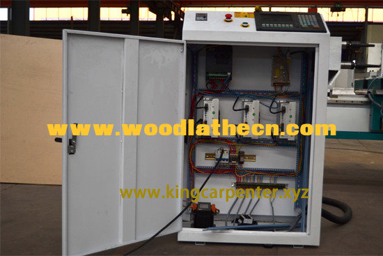 high speed cnc wood lathe machines with double turning spindles