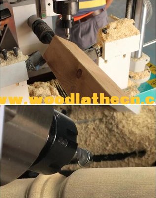 KC1530-S CNC wood lathe with router head