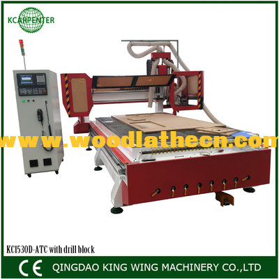 CNC Router with carousel tool changer and drill block HSD spindle syntec controller