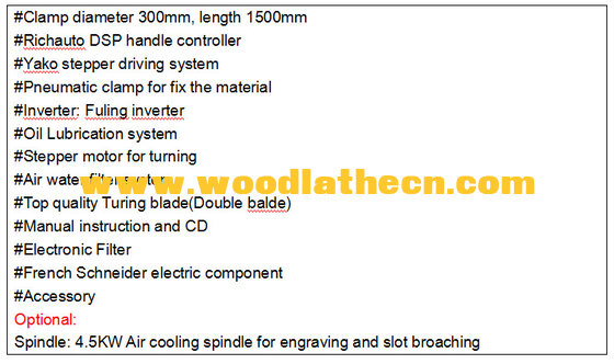 KC1530 Wood CNC Lathe Machine for woodworking