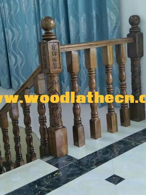 Stair case CNC wood lathe machine