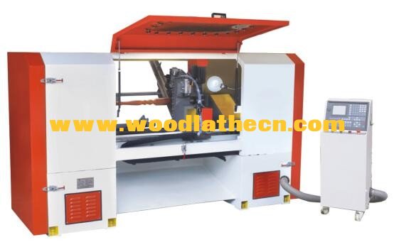 KC1300 Full automatic CNC wood lathe machine with auto loading max. working length 1300mm