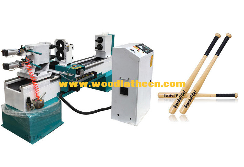 KC1530-D Double spindles CNC wood lathe capable of making baseball bats quickly