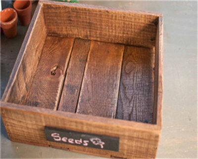 Wood Crate / Chalk Board Square - Made of Reclaimed Wood