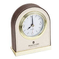China Hotel guest room alarm clock in pu leather without light supplier