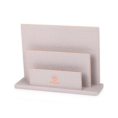 wooden 320*240*45mm pu leather information folder for 5-star hotel guest supplies supplier