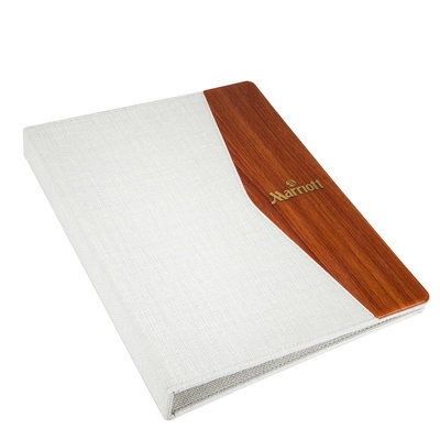 Luxury Hotel white PU leather with wooden finished plexglas square tissue box cover holder supplier