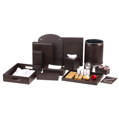 Wholesale china manufacturer cheap price leather sets luxury hotel supplies supplier