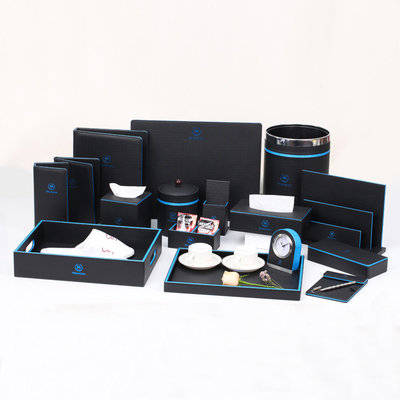 Wholesale china manufacturer cheap price leather sets luxury hotel supplies supplier