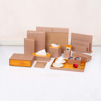Wholesale china manufacturer cheap price leather sets luxury hotel supplies supplier