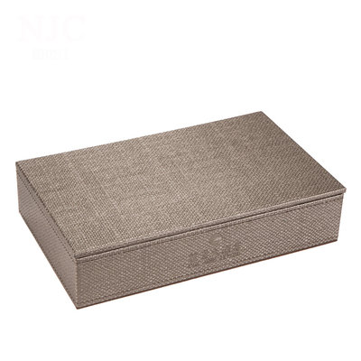 China custom leather storage box Hign-quality handmade TV leather remote holder hotel supply supplier