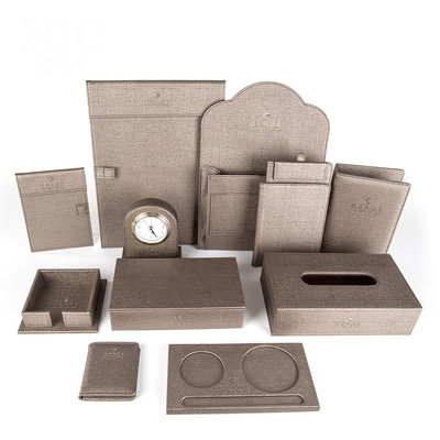 China custom leather storage box Hign-quality handmade TV leather remote holder hotel supply supplier