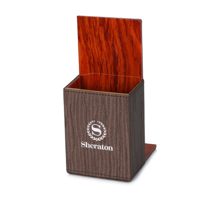 Free sample 5-star hotel faux leather tv remote holder supplier