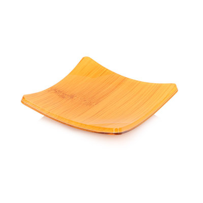 Free sample customized bamboo finished acrylic soap dish for 5-star hotel supplier