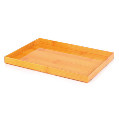 Free sample customized bamboo finished acrylic soap dish for 5-star hotel supplier