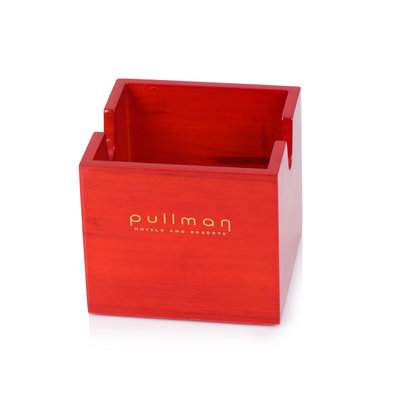 Free sample hotel red acacia wooden serving tray for room supplier