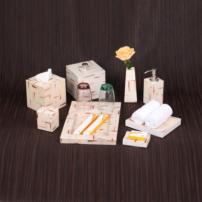 Hotel bathrom items resin stick seashell supplier