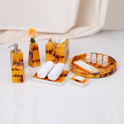 Holiday villa 360*240*23mm colorful resin round serving tray supplier