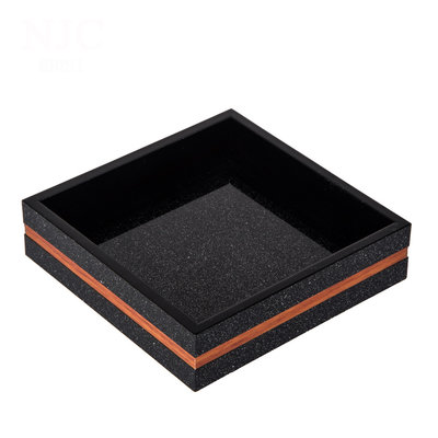 Custom endurable black with orange color acrylic square tissue box hotel supply supplier