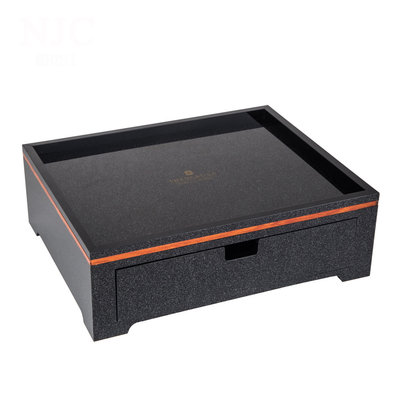 Custom endurable black with orange color acrylic square tissue box hotel supply supplier