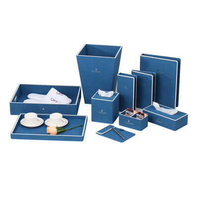 Factory OEM 5 star Hotel Room Custom Leather Accessories Set supplier