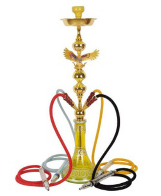 Woyu Golden Cloisonne Hookah 4 Pipes Customer Design Arab Shisha