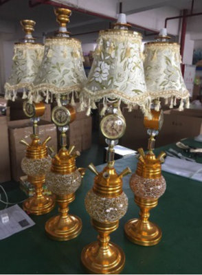 Woyu Aluminum Hookah Country Decorating Style with 4 Hoses Perfect to Share Shisha with Family