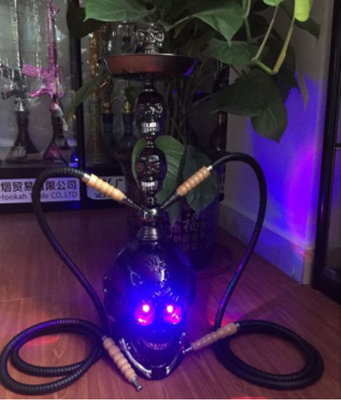 Woyu Person Cranial Double Tubes Terror Resin Hookah for Halloween Shisha Nargile