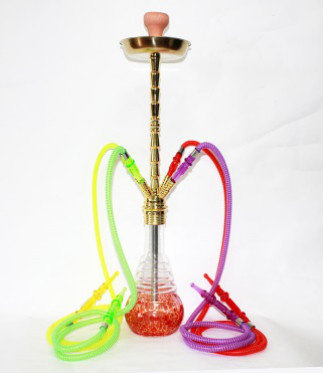 Zinc Alloy Hookah Golden Carbon Plate and Water Smoke Pole Shesha Nargile Alpha Hookah