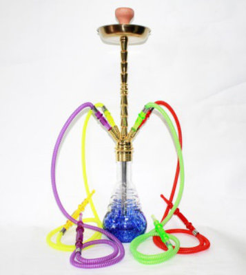 Zinc Alloy Hookah Golden Carbon Plate and Water Smoke Pole Shesha Nargile Alpha Hookah