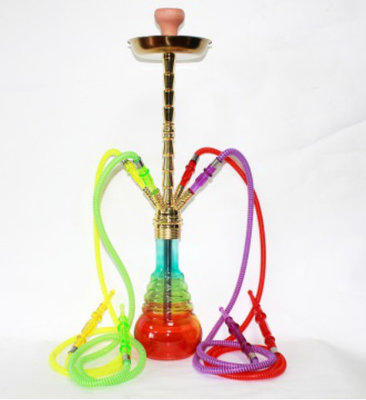 Zinc Alloy Hookah Golden Carbon Plate and Water Smoke Pole Shesha Nargile Alpha Hookah