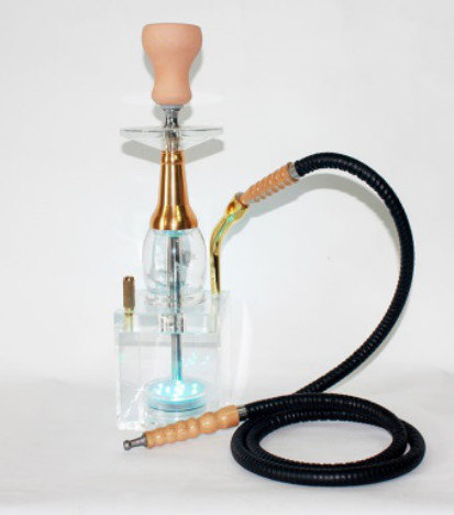 Woyu Aluminum Hookah Wine Acrylic Bottle Shisha Nargile Accessories with LED Light