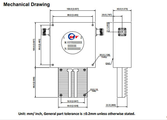 High power  SMA coaxial Isolator with low price  frequency from 70 to 130MHz