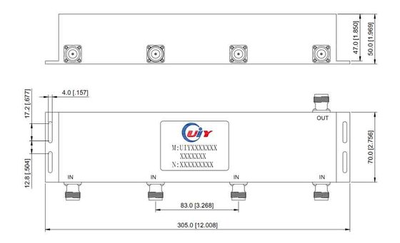 RF 400-470MHz - 4 way Combiner  Hybrid Coupler  with SMA Female connector type