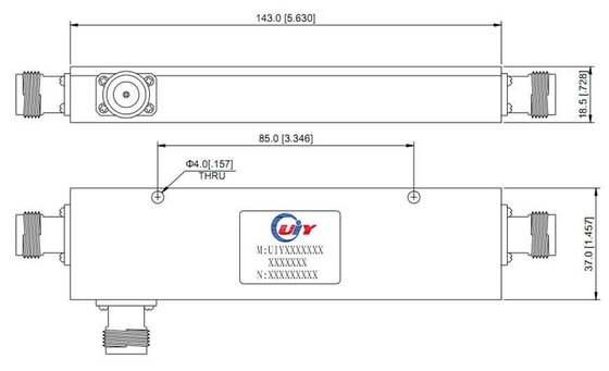 UHF Coupler 350 to 520MHz – Directional Coupler Design Features can be customized