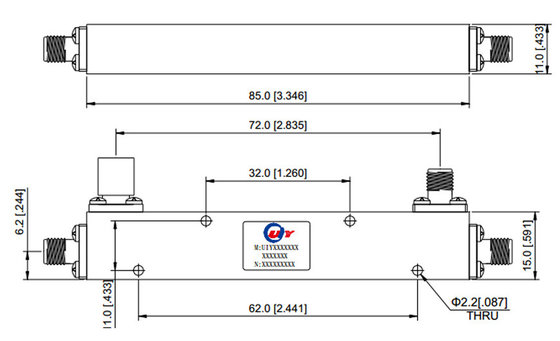 High RF performance, ultra-competitive price 800 to 2500MHz – Directional Coupler can be customized