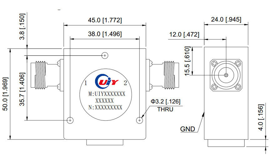UIY star product RF  SMA Isolator coaxial isolator with low frequency and high power