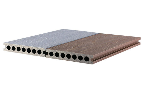 Capped design co extrusion wood plastic composite co-extrusion wpc decking