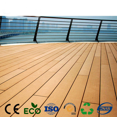 100% eco-friendly hollow co-extruded decking wood plastic composite outdoor flooring