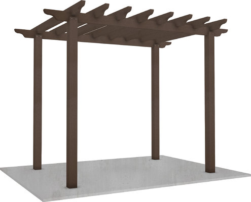 Outdoor WPC railing fence corridor frame promenade square timber tube