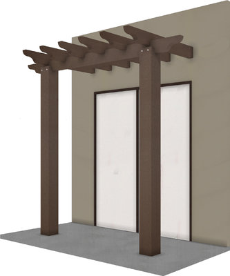Outdoor WPC railing fence corridor frame promenade square timber tube