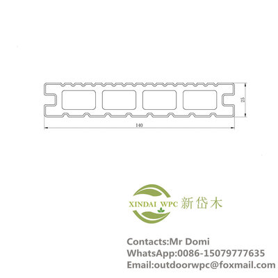 Co-extruded WPC Composite Decking Boards For Outdoor Floor