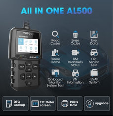 China TOPDON AL500 Full OBD2 Scanner Car OBDII Diagnostic Tool Auto Code Reader Fault Code Read Engine Check Smog Test Turn Of supplier