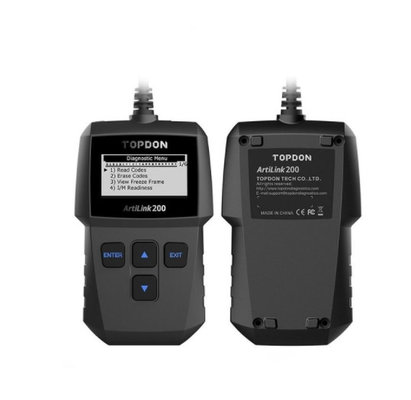 TOPDON AL200 OBD2 Scanner Car OBDII Diagnostic Tool Auto Code Reader Fault Code Read Engine Check Smog Test Turn Off IML